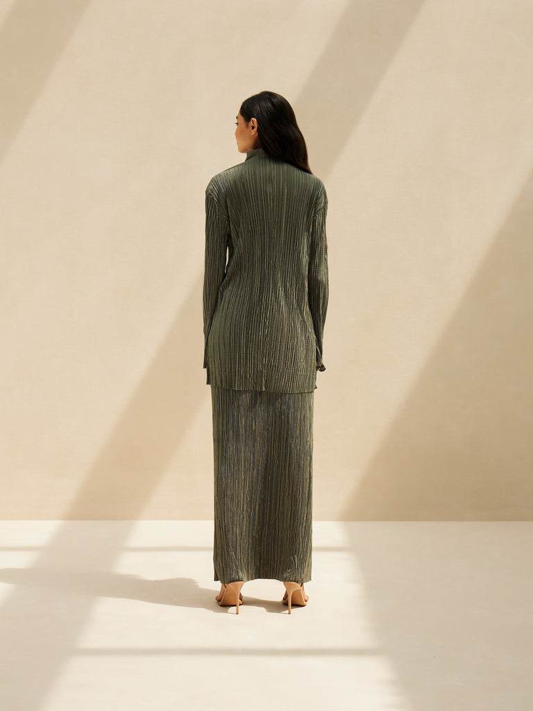 Ishaya - Modest Fashion - Ensemble Top et Jupe kaki Serenity