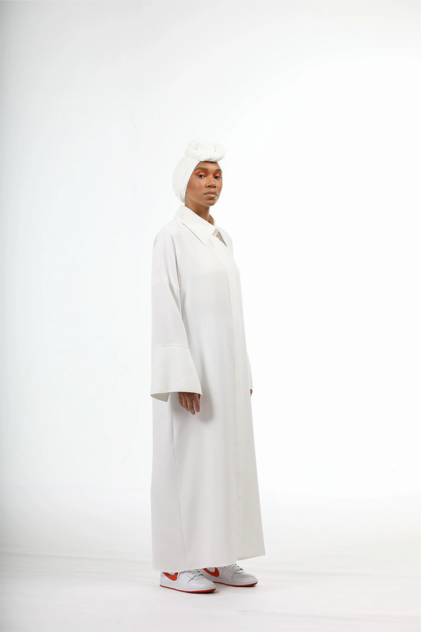 Ishaya - Modest Fashion - Ensemble blanc Robe chemise et jupe Tenacity