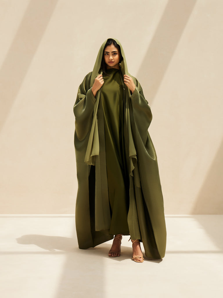 Ishaya - Modest Fashion - Ensemble Abaya Farasha Moduza kaki